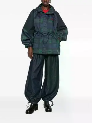 DAMSON MADDER Liu Tartan Hooded Raincoat