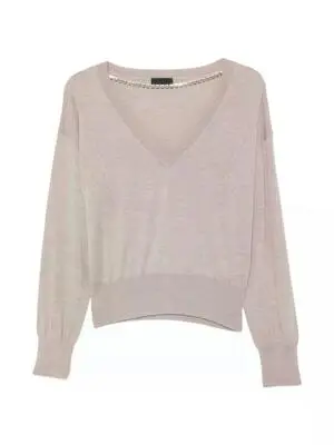 Liu Jo Crystal-embellished V-neck Sweater