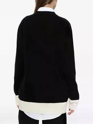 AMI Paris Colour-block V-neck Cardigan