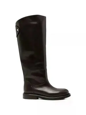 POEVE Zip-fastening Knee-high Boots - Brown