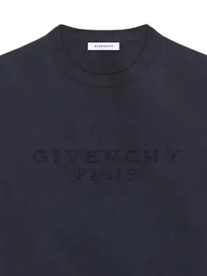 Givenchy Cotton-knit Paris-jacquard T-shirt