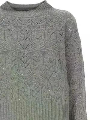 Lorena Antoniazzi Sequin-embellished Open-knit Sweater