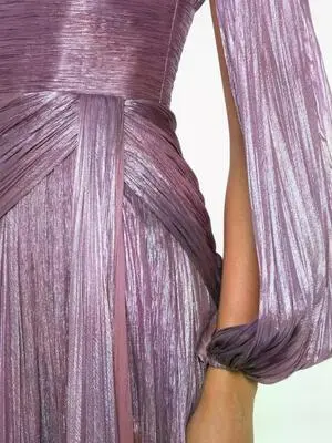 IRIS SERBAN Birdie Plissé-effect Maxi Dress