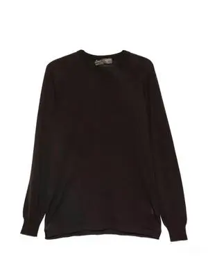 FILIPPO DE LAURENTIIS Long-sleeve Fine Knit Crew Neck T-shirt