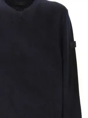 Peuterey V-neck Logo-patch Sweater
