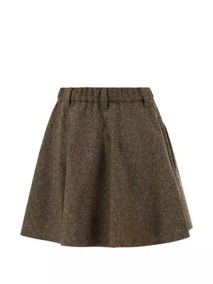 Brunello Cucinelli Textured Flared Mini Skirt