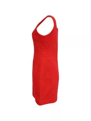 Maje Sleeveless Tweed Dress - Red