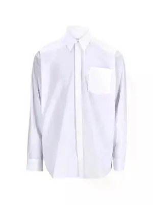 AMI Paris Chest-pocket Long-sleeve Shirt - White