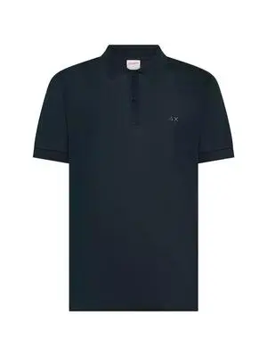 SUN 68 Logo-embroidered Polo Shirt - Blue