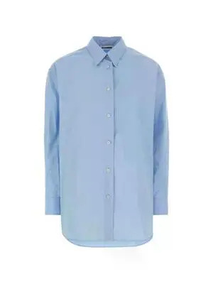 JIL SANDER Light- Poplin Oversize Shirt - Blue