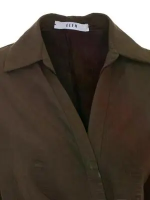ELEH Bow-detail Wrap-style Shirt