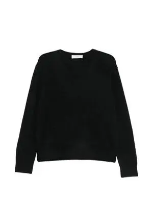 DUNST V-neck Knitted Sweater - Black