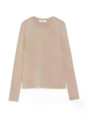 ELEH Crew-neck Long-sleeve T-shirt - Neutrals