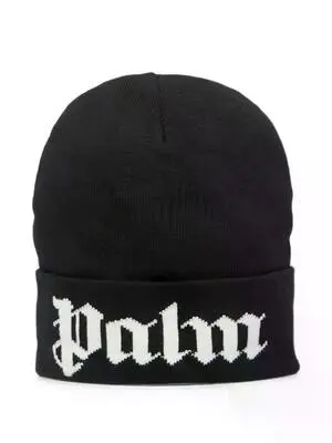 Palm Angels Logo-intarsia Beanie Hat