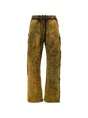 DIESEL® Acid-wash Sweatpants With Raw Edges