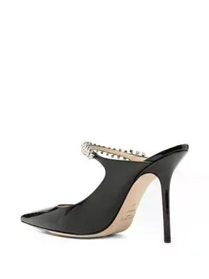JIMMY CHOO Bing Crystal-embellished Mules - Black