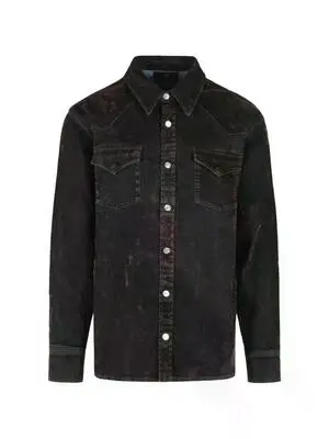Amiri Flock Long Sleeve Denim Shirt