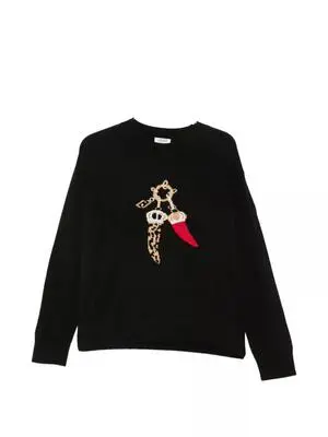 Liu Jo Long-sleeve Embellished Sweater