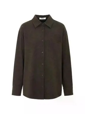 ELEH Chest-pocket Long-sleeve Shirt - Brown