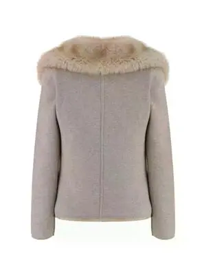 Bruno Manetti Fur-trim Long-sleeve Jacket