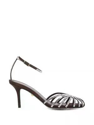 ALEVI MILANO Penelope Xtal Crystal-embellished Sandals - Brown