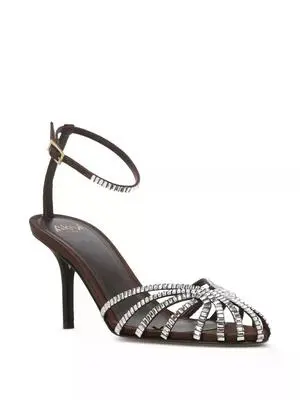 ALEVI MILANO Penelope Xtal Crystal-embellished Sandals - Brown