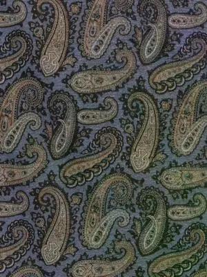 Kiton Paisley-print Fringed-edge Scarf - Blue
