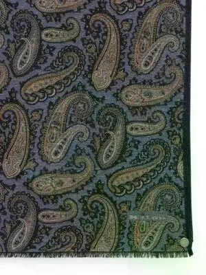 Kiton Paisley-print Fringed-edge Scarf