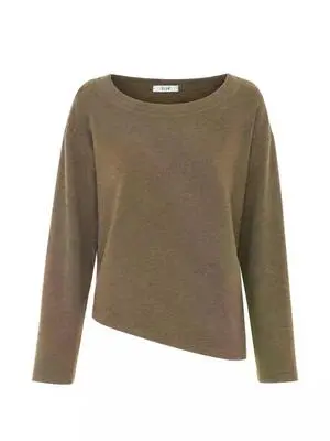 ELEH Asymmetric Long-sleeve T-shirt - Brown