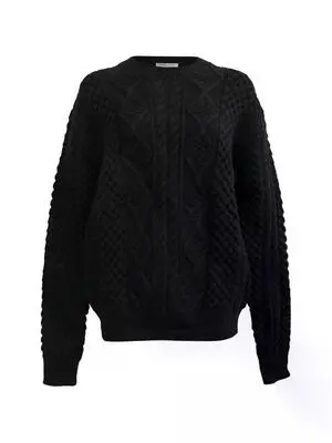 Saint Laurent Cable-knit Sweater - Black