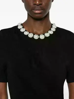 Sandro Pearl-embellished Pleated Mini Dress