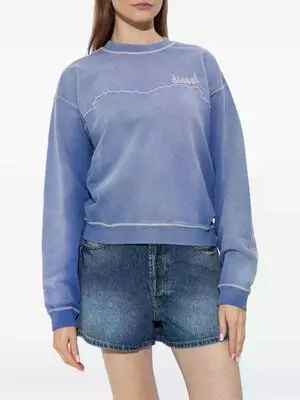 DIESEL® Cotton Sweatshirt With Logo Embroidery