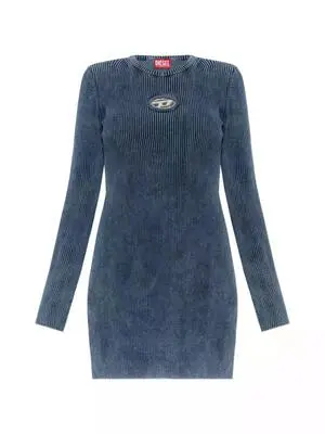 DIESEL® Ribbed-knit Long-sleeve Mini Dress