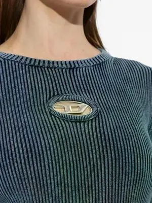 DIESEL® Ribbed-knit Long-sleeve Mini Dress