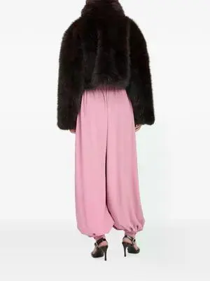 ROTATE BY BIRGER CHRISTENSEN Faux-fur Cropped Jacket Dark