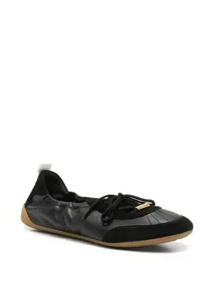 Chloé Kick Lace-up Ballet Flats - Black