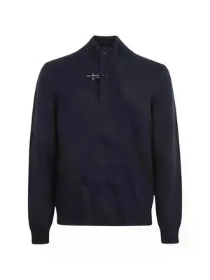 FAY Hook-fastening Elbow-patch Sweater