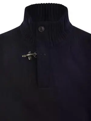 FAY Hook-fastening Elbow-patch Sweater - Blue
