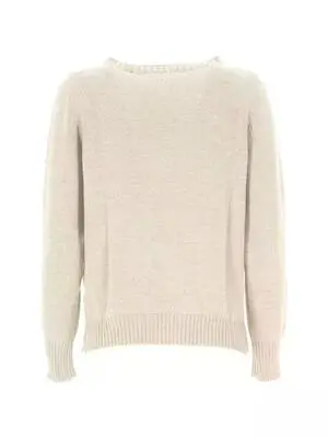 GRAN SASSO Crew-neck Wool Sweater - Neutrals
