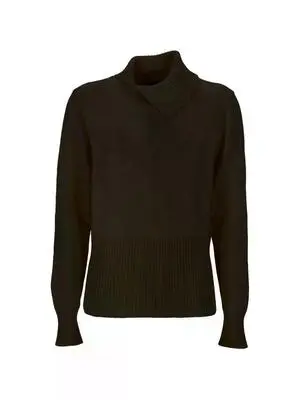 GRAN SASSO Ribbed-knit Roll-neck Sweater - Brown
