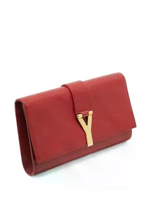 Saint Laurent Y-ligne Textured Clutch Bag