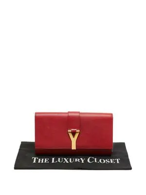 Saint Laurent Y-ligne Textured Clutch Bag