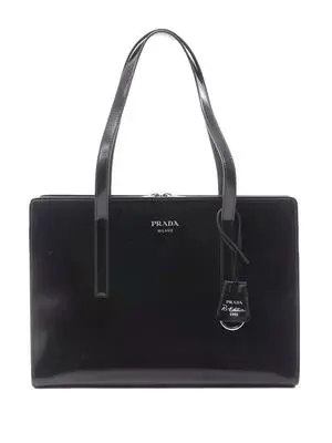 Prada 2019-2026 Medium Spazzolato Re Edition 1995 Tote Bag - Black