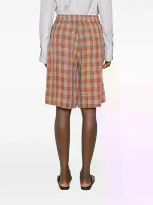 Momoni Checked Pull-on Shorts