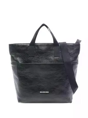 Balenciaga 2018-2026 Lambskin Explorer Tote Satchel - Black