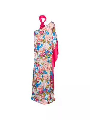 ALESSANDRO LEGORA Floral-print One-shoulder Maxi Dress
