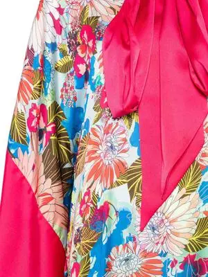 ALESSANDRO LEGORA Floral-print One-shoulder Maxi Dress