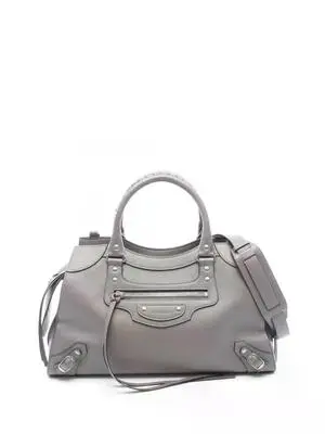 Balenciaga 2018-2026 Medium Motocross Neo Classic City Satchel - Grey