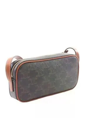 Celine 2000-2026 Mini Triomphe Cuir Coated Canvas Camera Bag Shoulder Bag