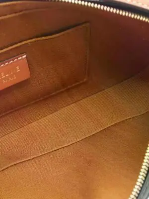 Celine 2000-2026 Mini Triomphe Cuir Coated Canvas Camera Bag Shoulder Bag